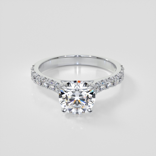 Agape Cathedral Style Engagement Rings With Accents