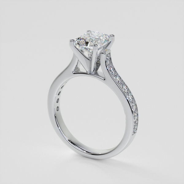Agape Cathedral Style Engagement Rings With Accents